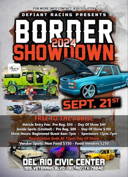 (Sep 21) Border Showdown 2024 - Del Rio, Texas | Events | Garaged ...