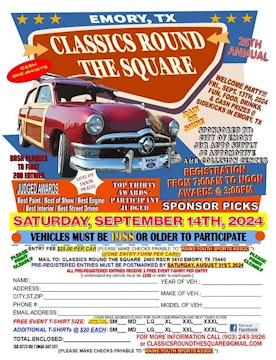 (Sep 14) Classic Round the Square - Emory, Texas | Events | Garaged ...